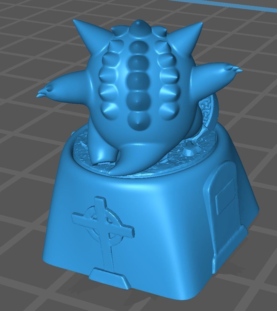 Keycap Pokemon gengar graveyard 3D model 3D printable | CGTrader
