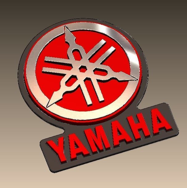 YAMAHA logo emblem 3D model 3D printable | CGTrader