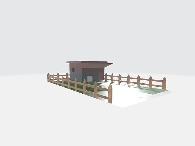low poly Small Dummy Home free 3D model | CGTrader