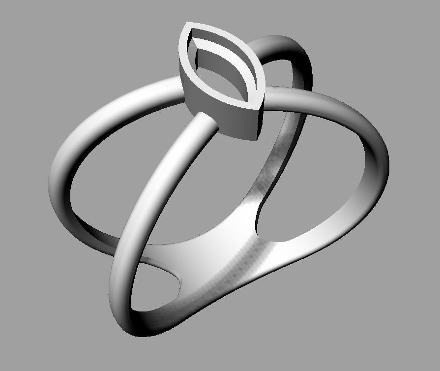 Marquise Ring 3D model 3D printable | CGTrader