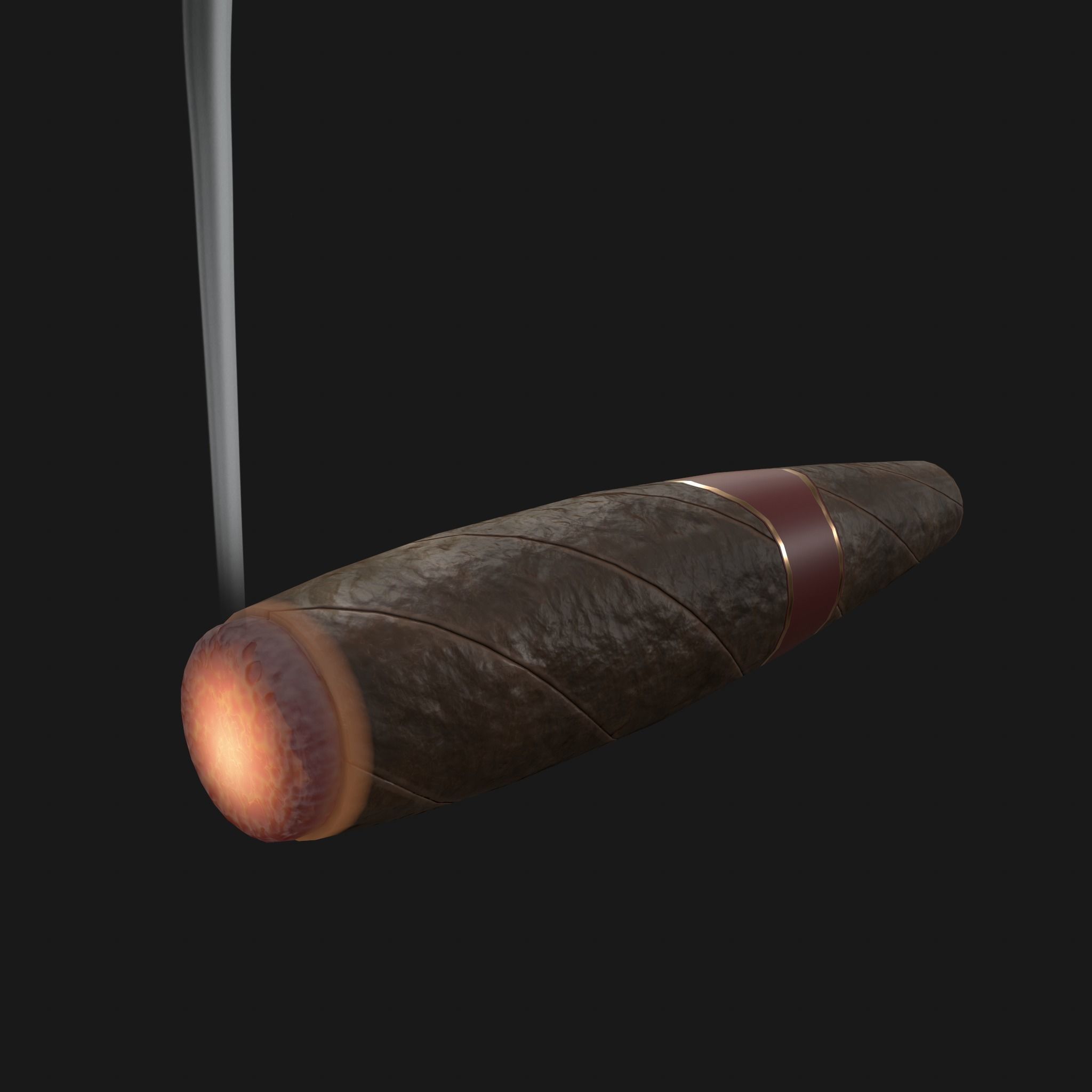 Cigar with smoke 3D model | CGTrader