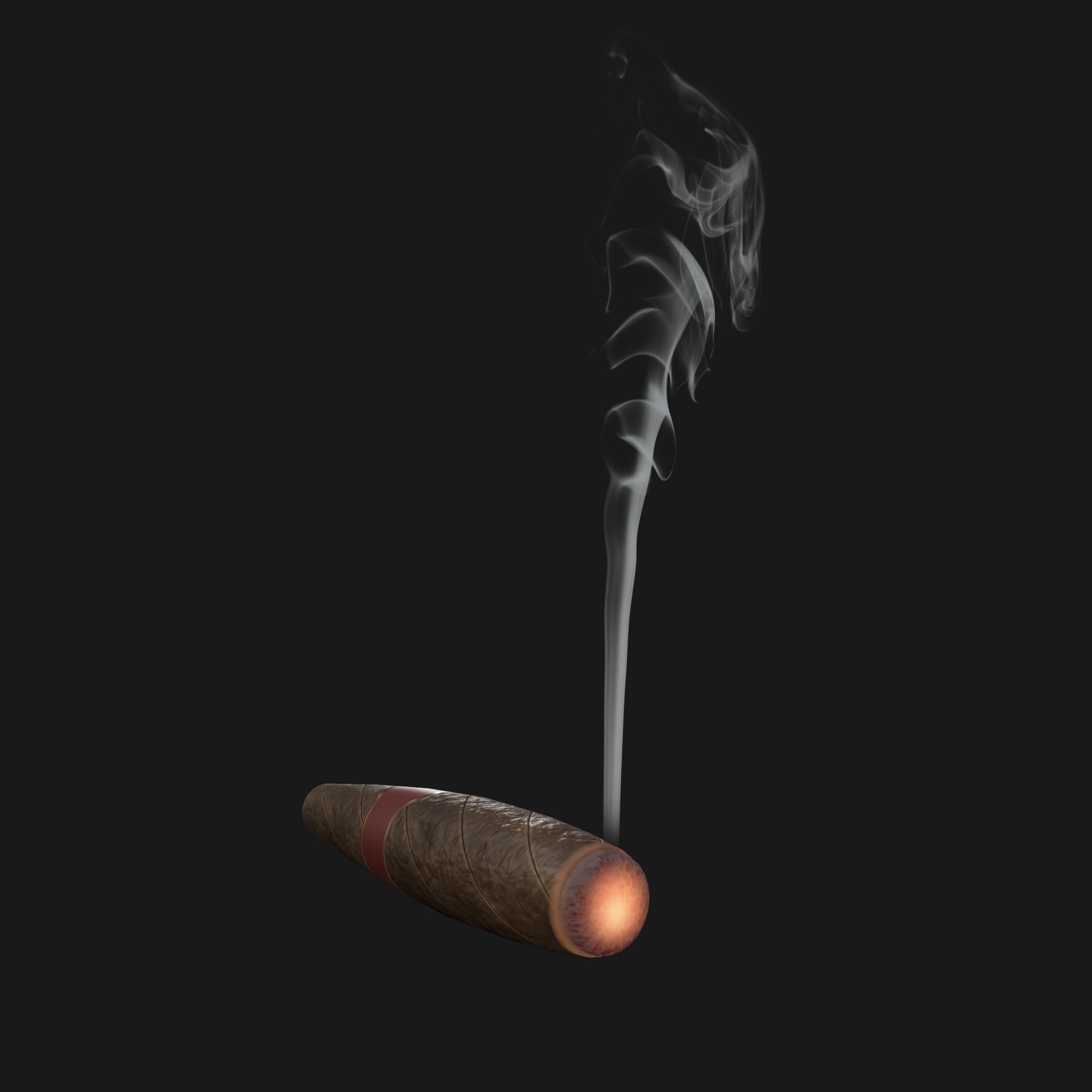 Cigar with smoke 3D model | CGTrader