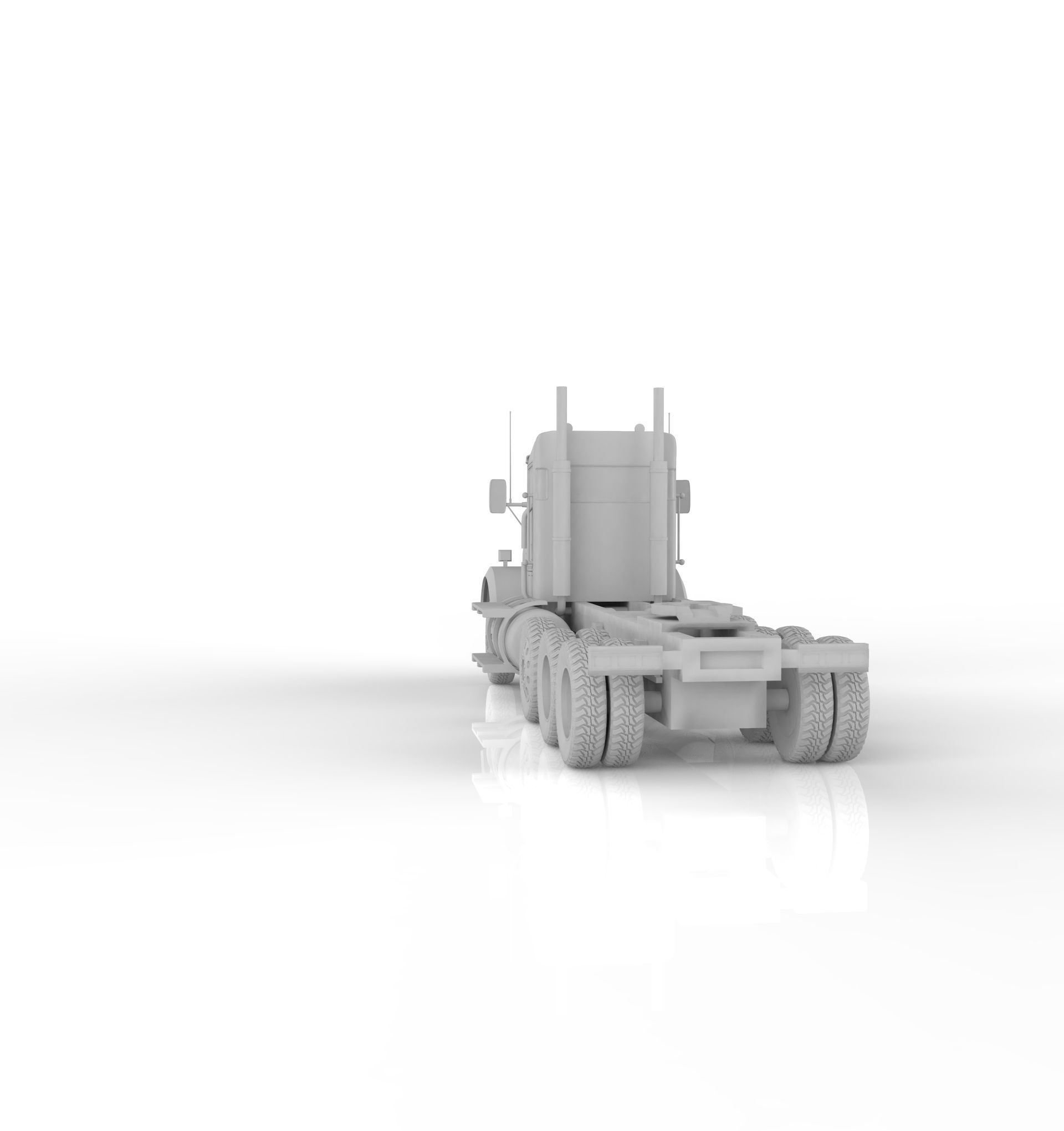 Kenworth T800 Chassis Truck 4axle 2005 3D model 3D printable | CGTrader