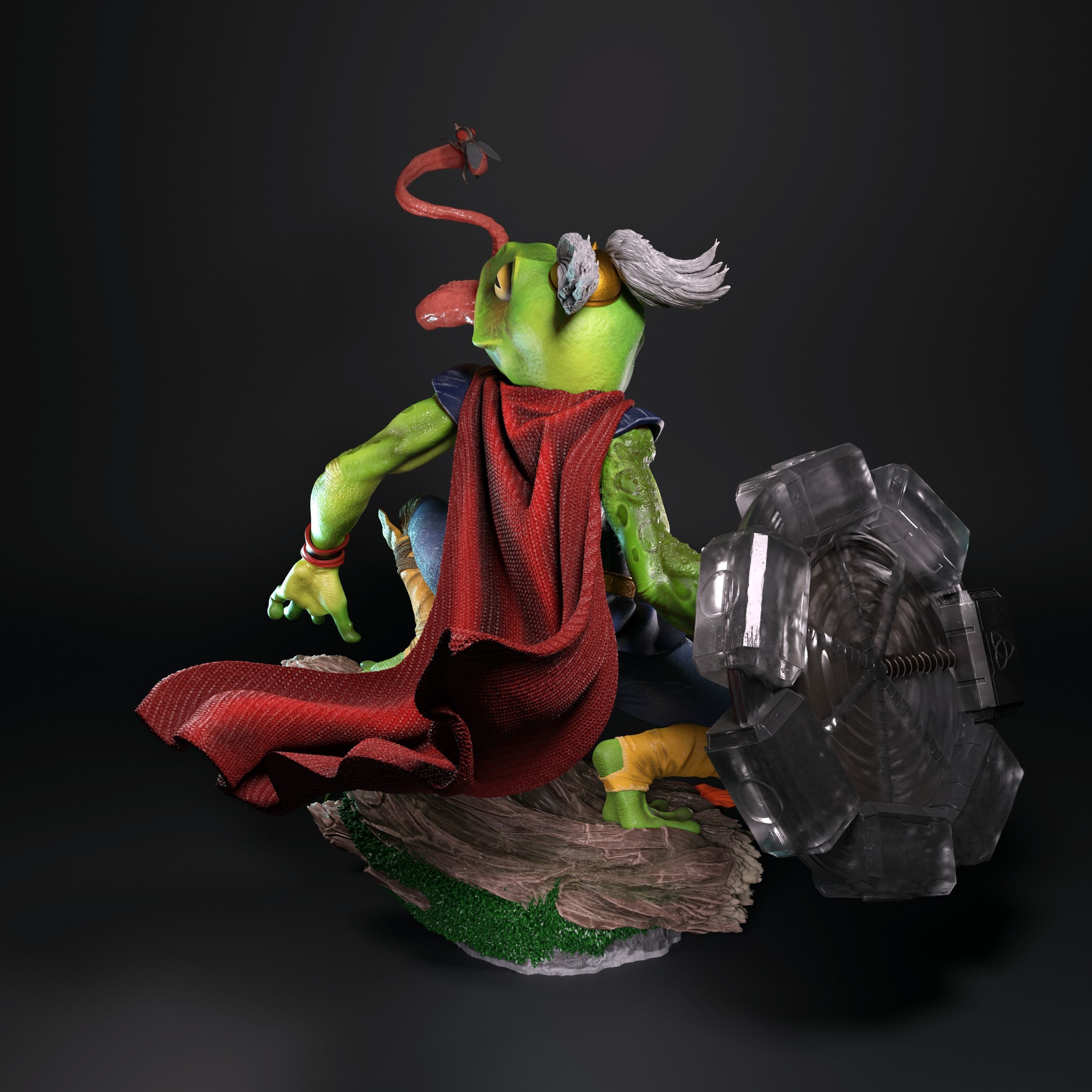 Throg the frog - thor 3D model 3D printable | CGTrader