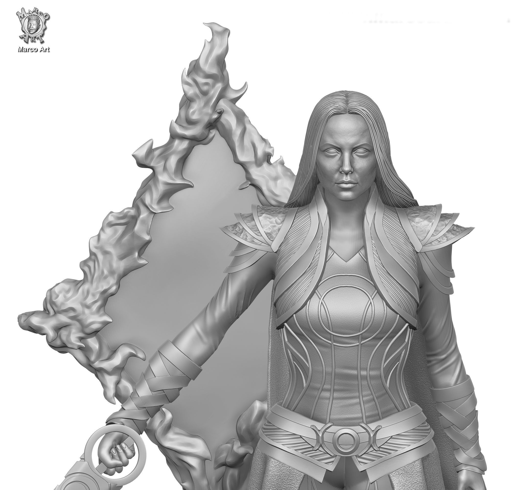 Marvel Doctor Strange Clea stl file 3D model 3D printable | CGTrader