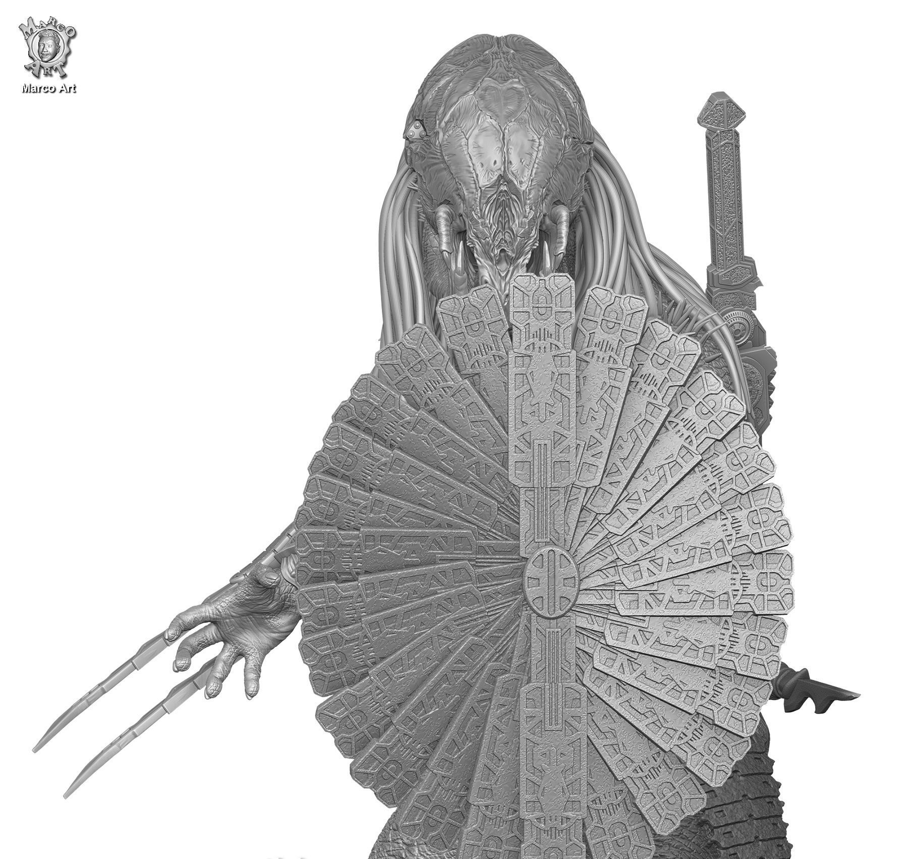 Prey Predator stl file 3D model 3D printable | CGTrader