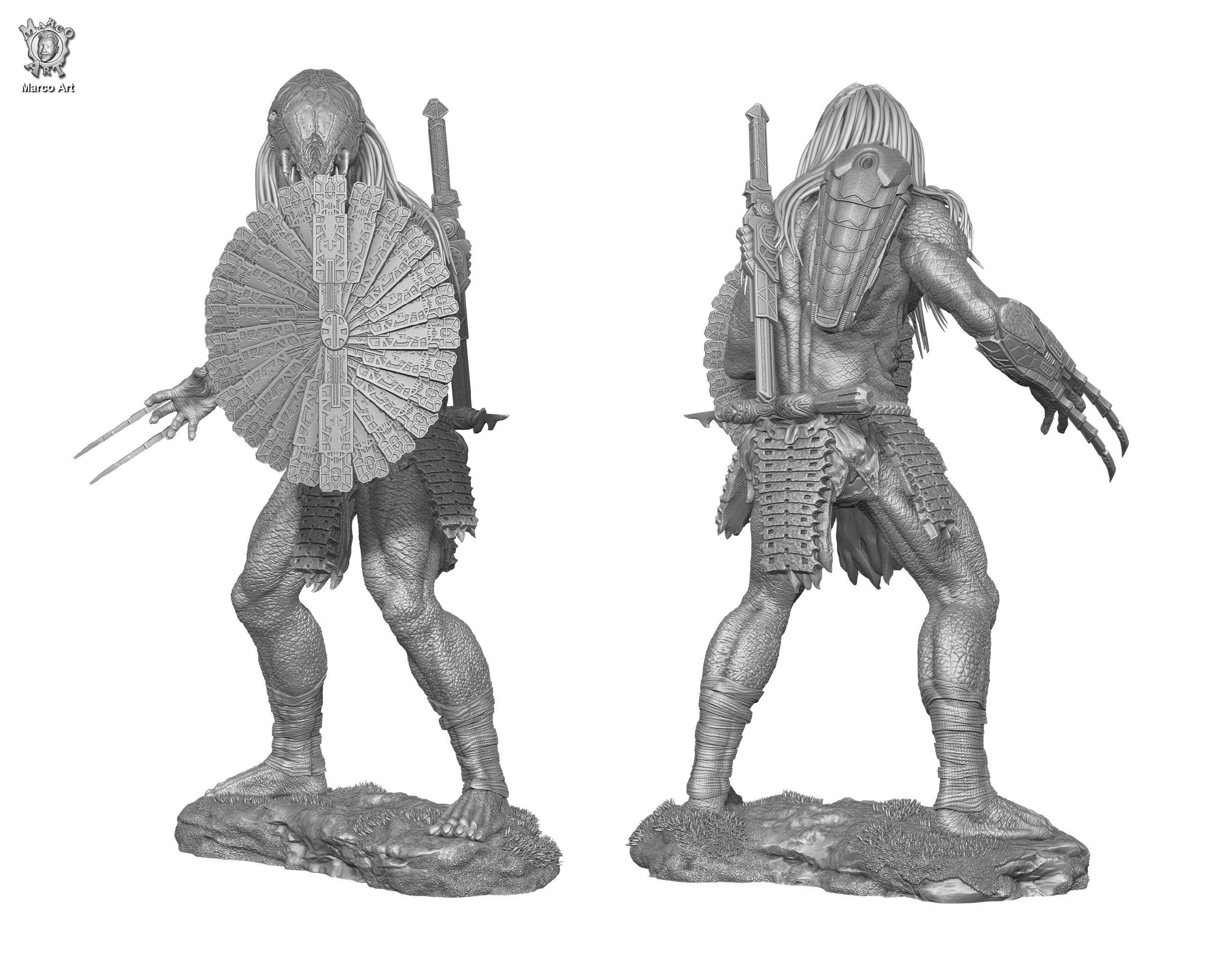 Prey Predator stl file 3D model 3D printable | CGTrader