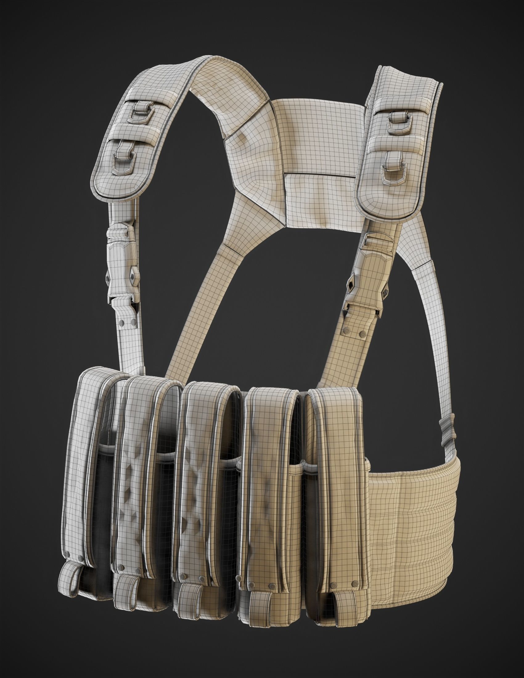 3D model Military Props Vol 03 Chest Rigs Collection VR / AR / low-poly ...