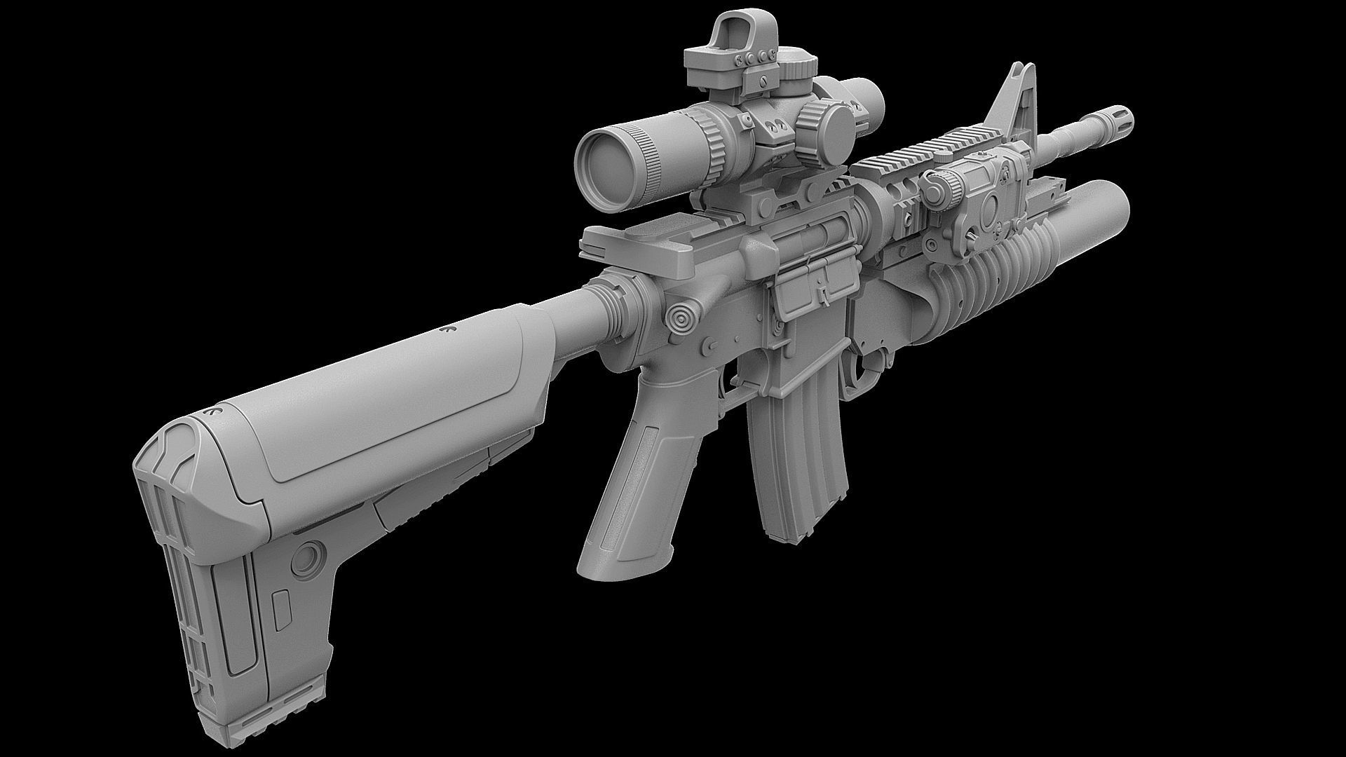 M4 M203 3D model | CGTrader