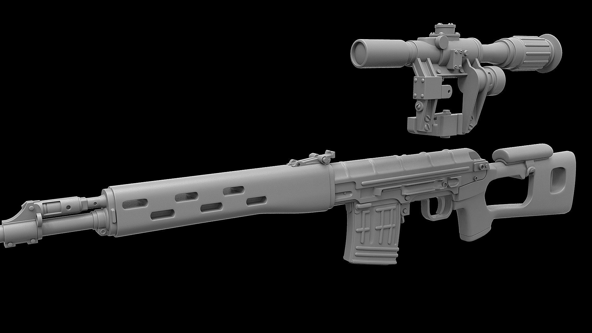 Dragunov SVD 3D model | CGTrader