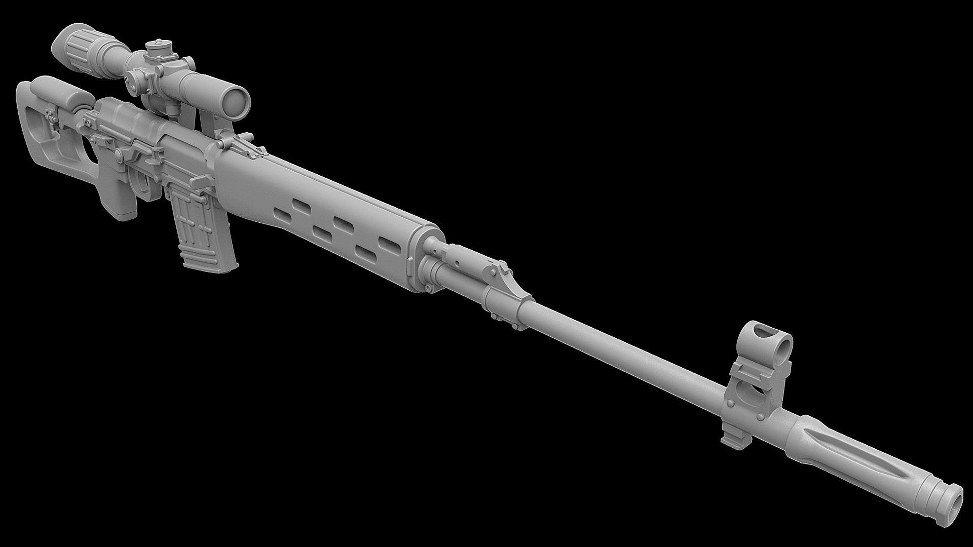 Dragunov SVD 3D model | CGTrader