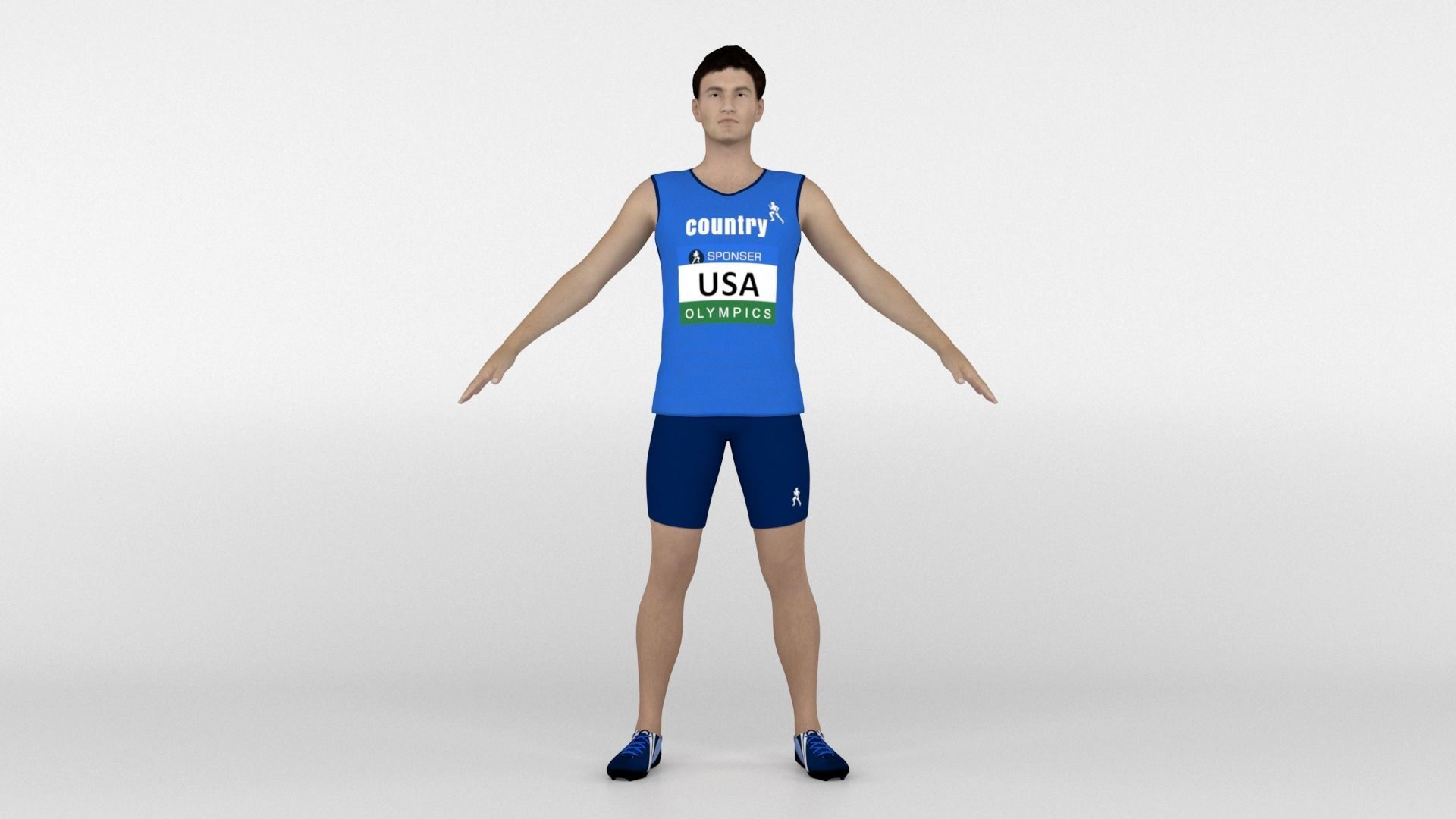 Athlete Runner 07 3D model | CGTrader