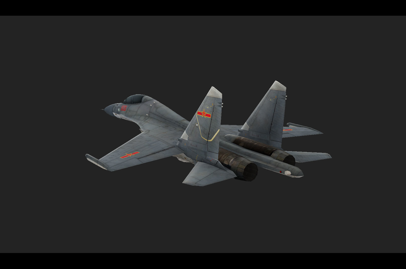 3D model Chinese J16 fighter jet Hand painted Low-poly game model VR ...