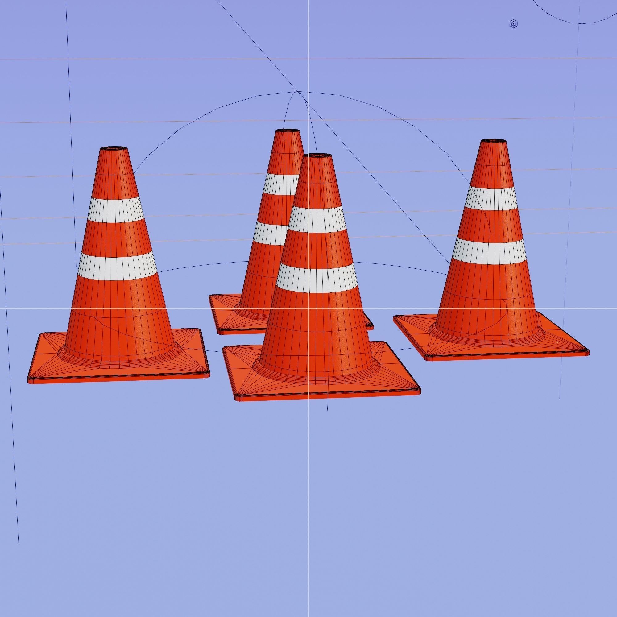 3d model of an orange cone to mark dangerous or prohibited areas 3D ...