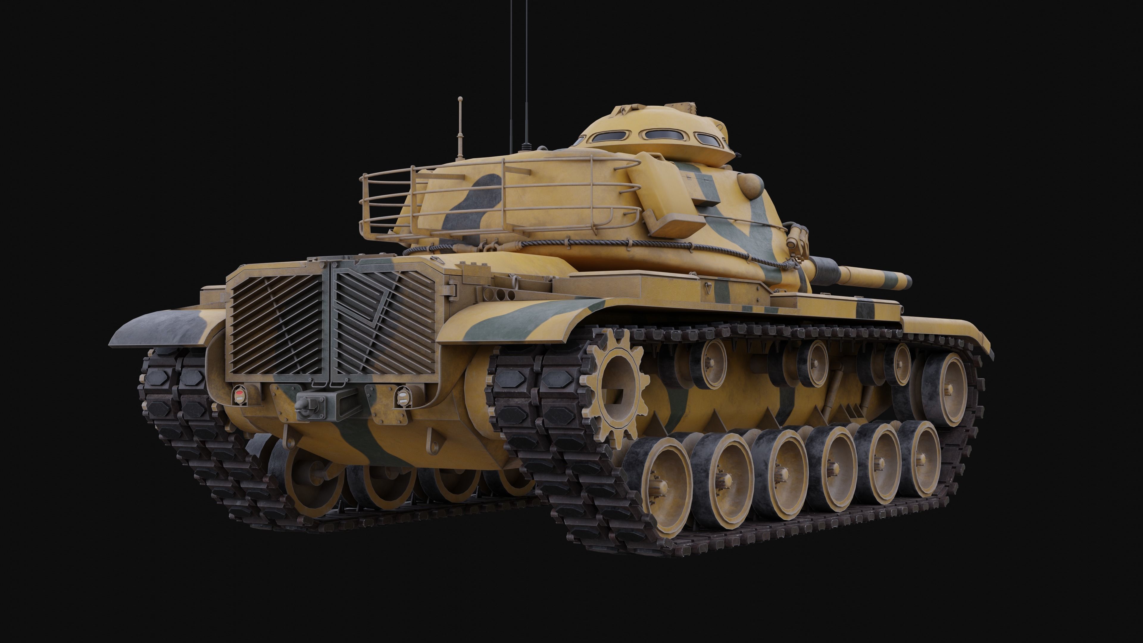 M60A3 Patton - Desert Camo 3D model | CGTrader