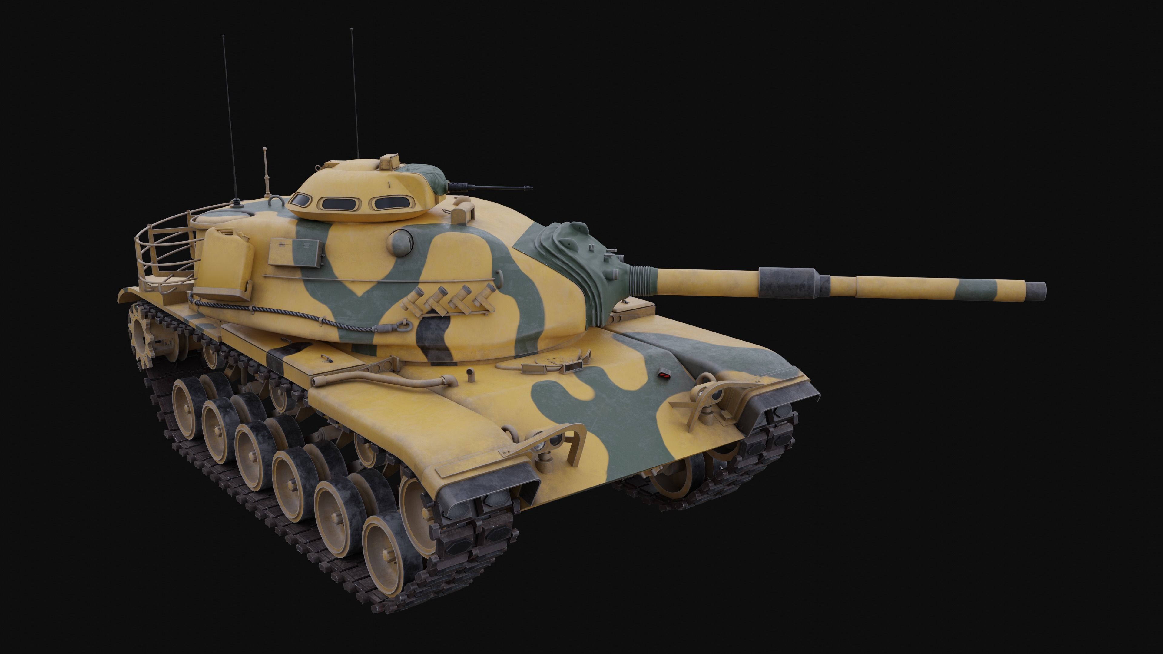 M60A3 Patton - Desert Camo 3D model | CGTrader
