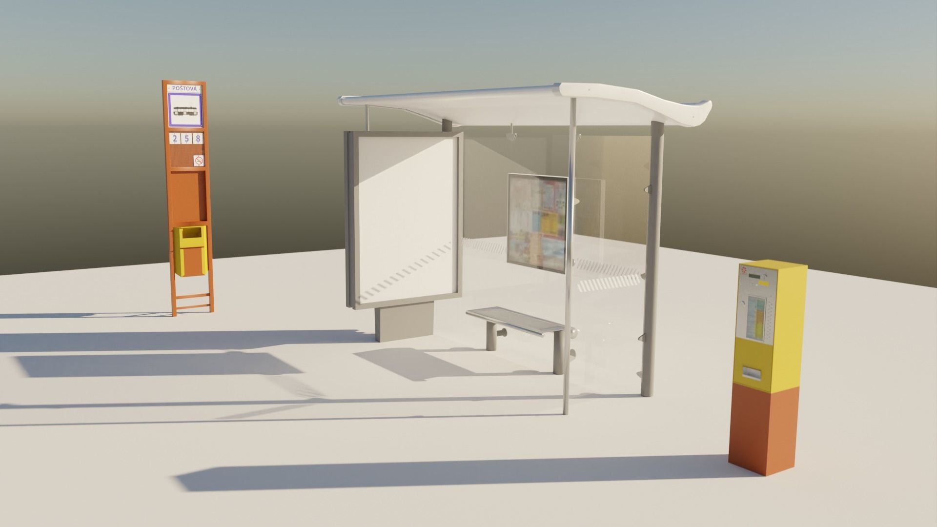 Bus Stop 3D model | CGTrader