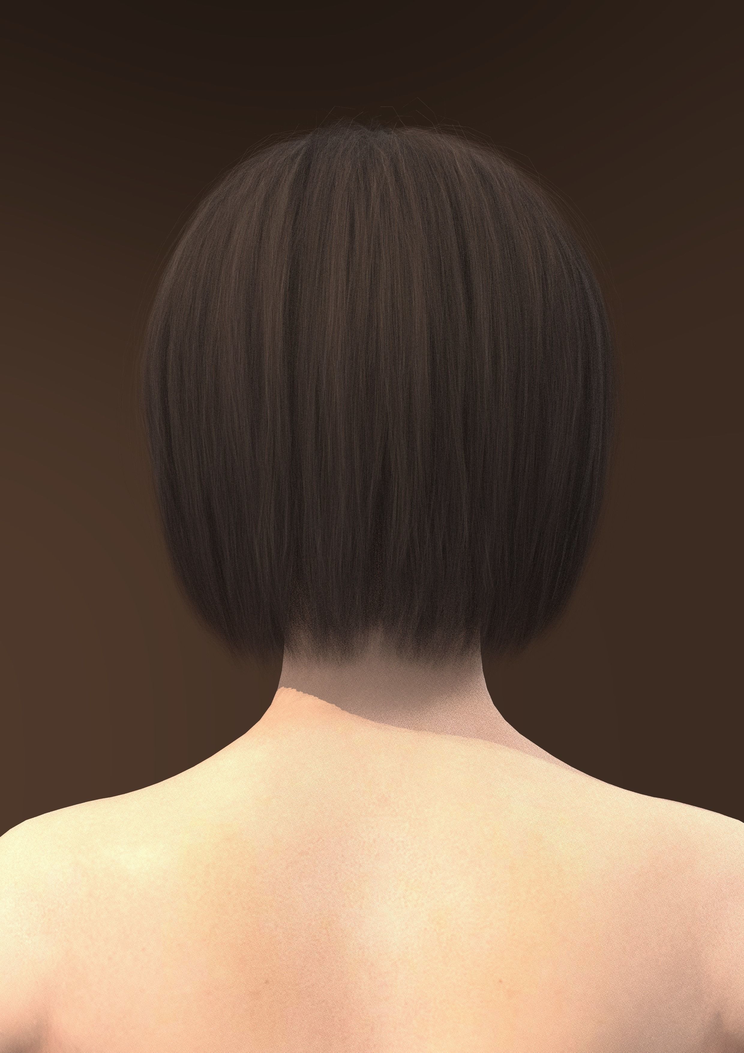 Short hair 038-FV2 for Yuna-FV2 3D model from Clo3D Software 3D model ...