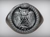 Snake Ouroboros Owl Eye Of Providence Masonic Symbol 3D model 3D ...