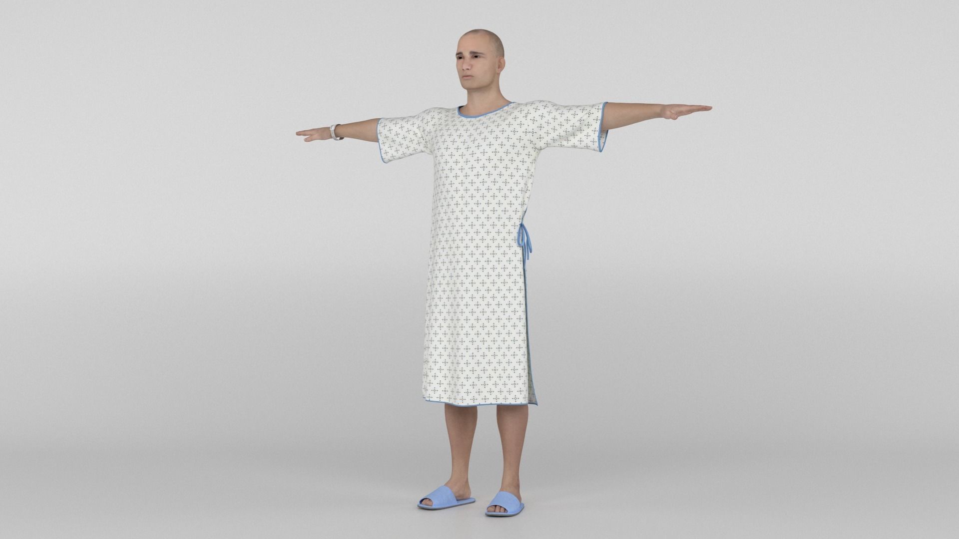 Patient with White Gown 3D model | CGTrader