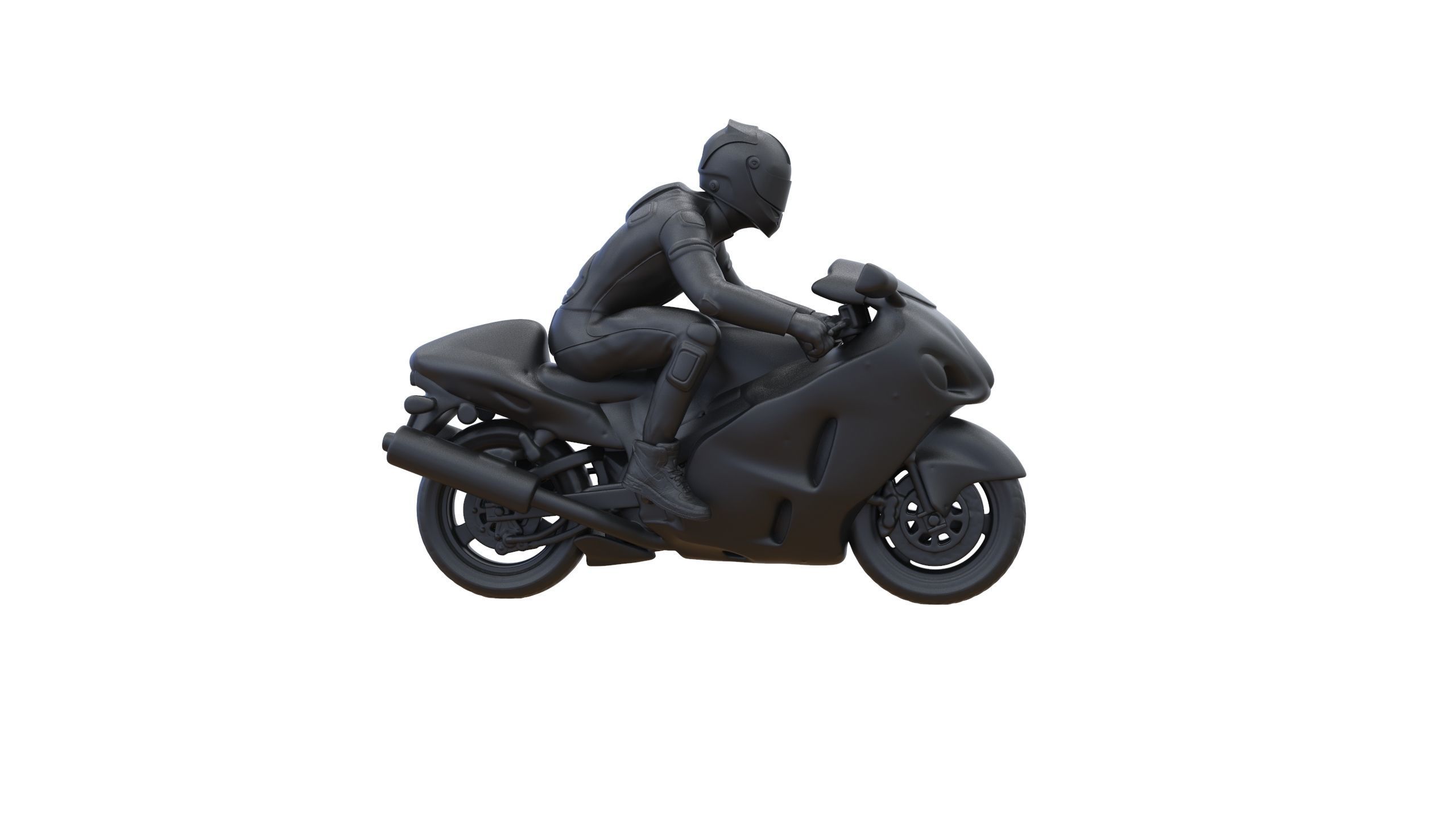 Motor rider and motorcycle 3D model 3D printable | CGTrader
