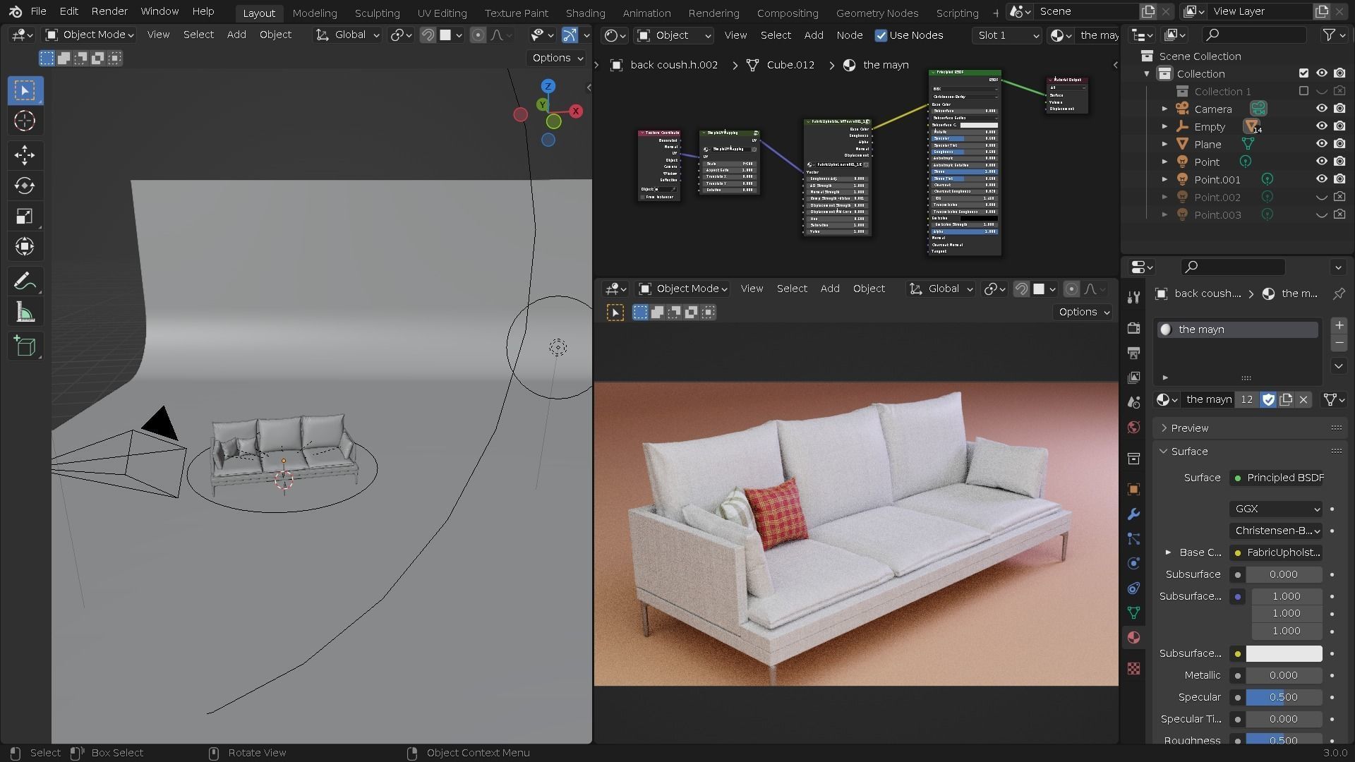 Furniture for architectural renders free VR / AR / low-poly 3D model ...