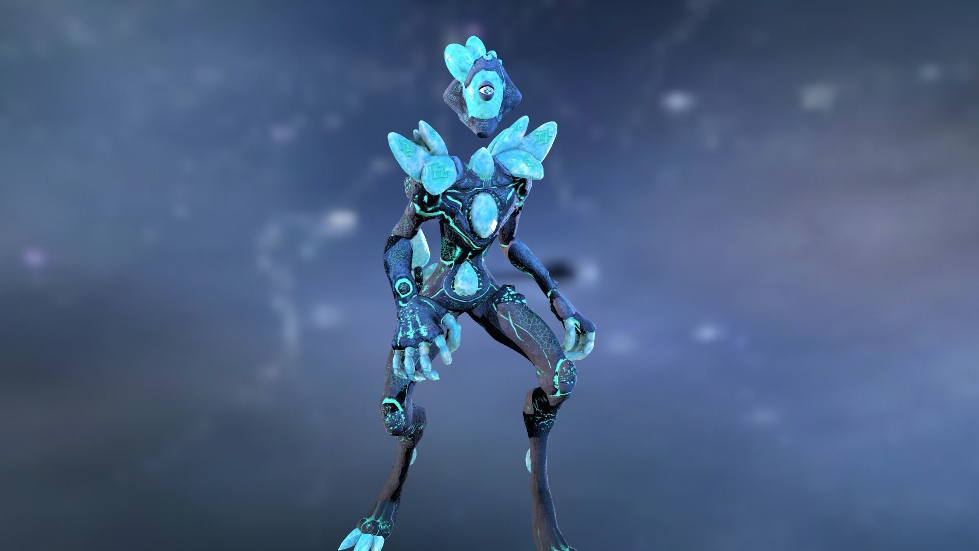 3D model Golem Crystal ver04 Low Poly 3D Model Game Ready VR / AR / low ...