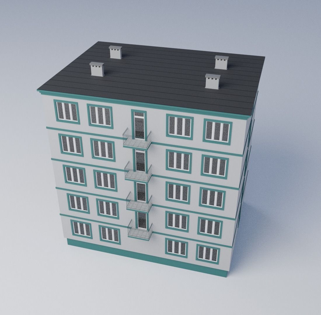 Apartment building 3D model | CGTrader