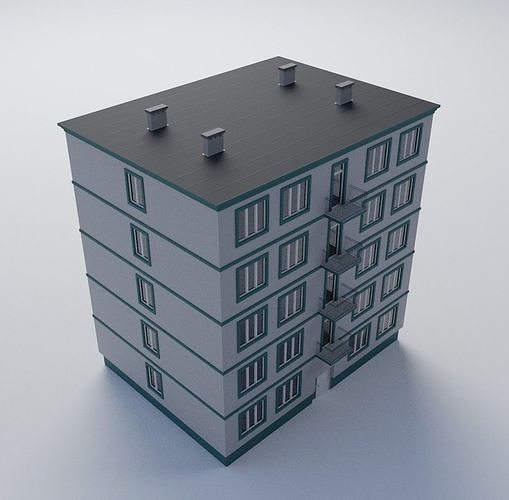 Apartment building 3D model | CGTrader