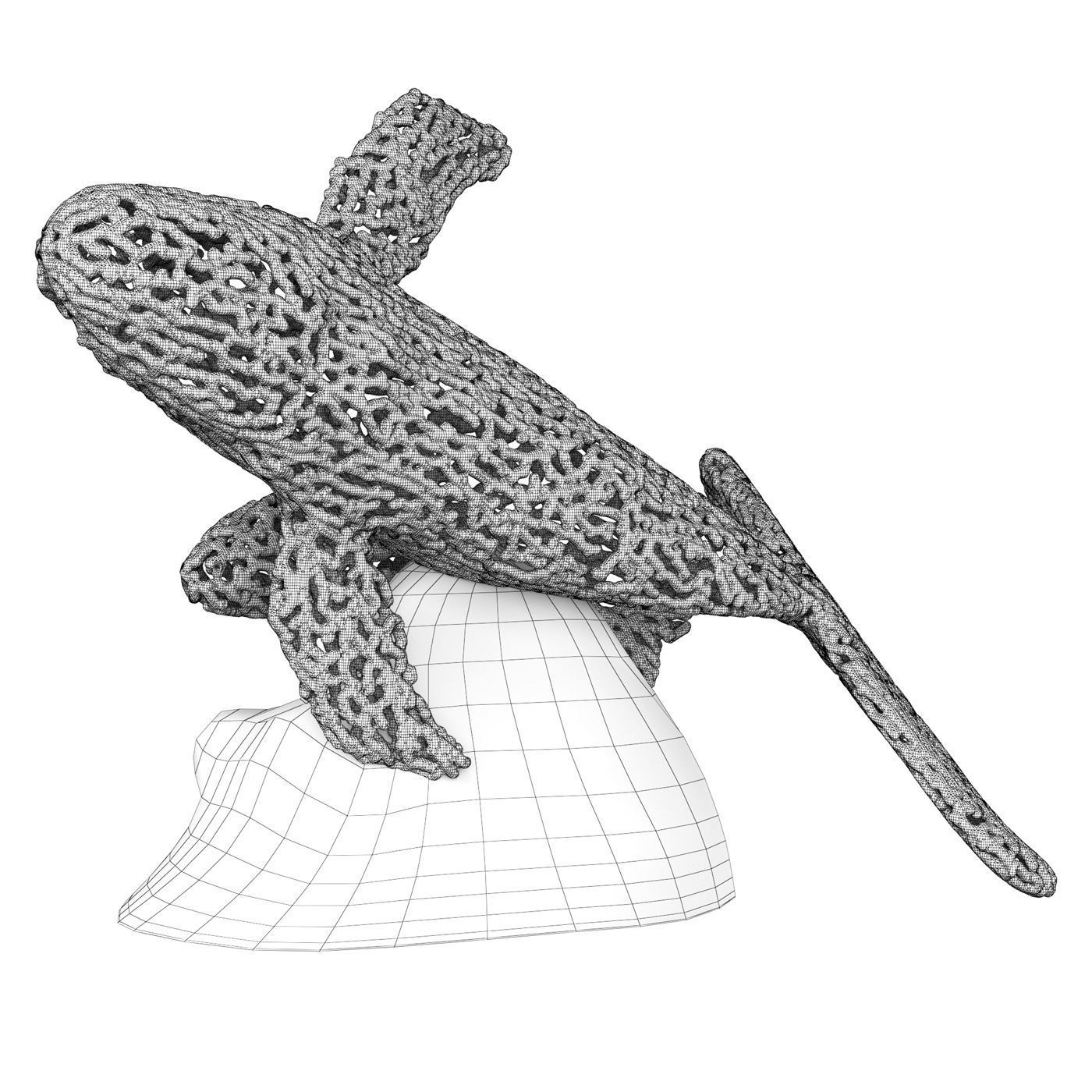 Bronze statue of Whales 3D model | CGTrader