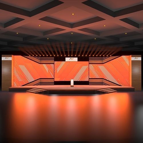 Stage design 3D model | CGTrader