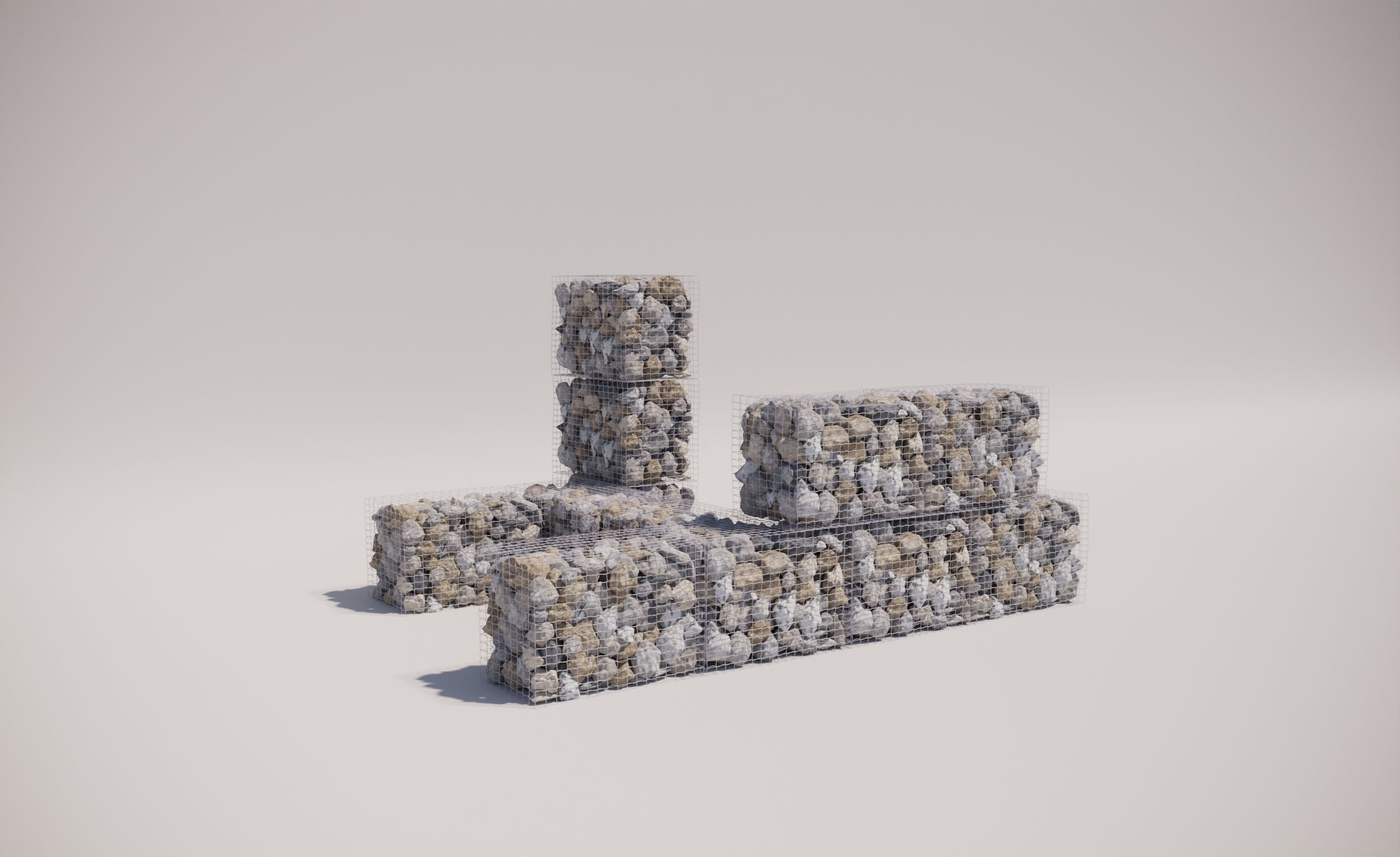 GABION STONE WALL 3D model | CGTrader
