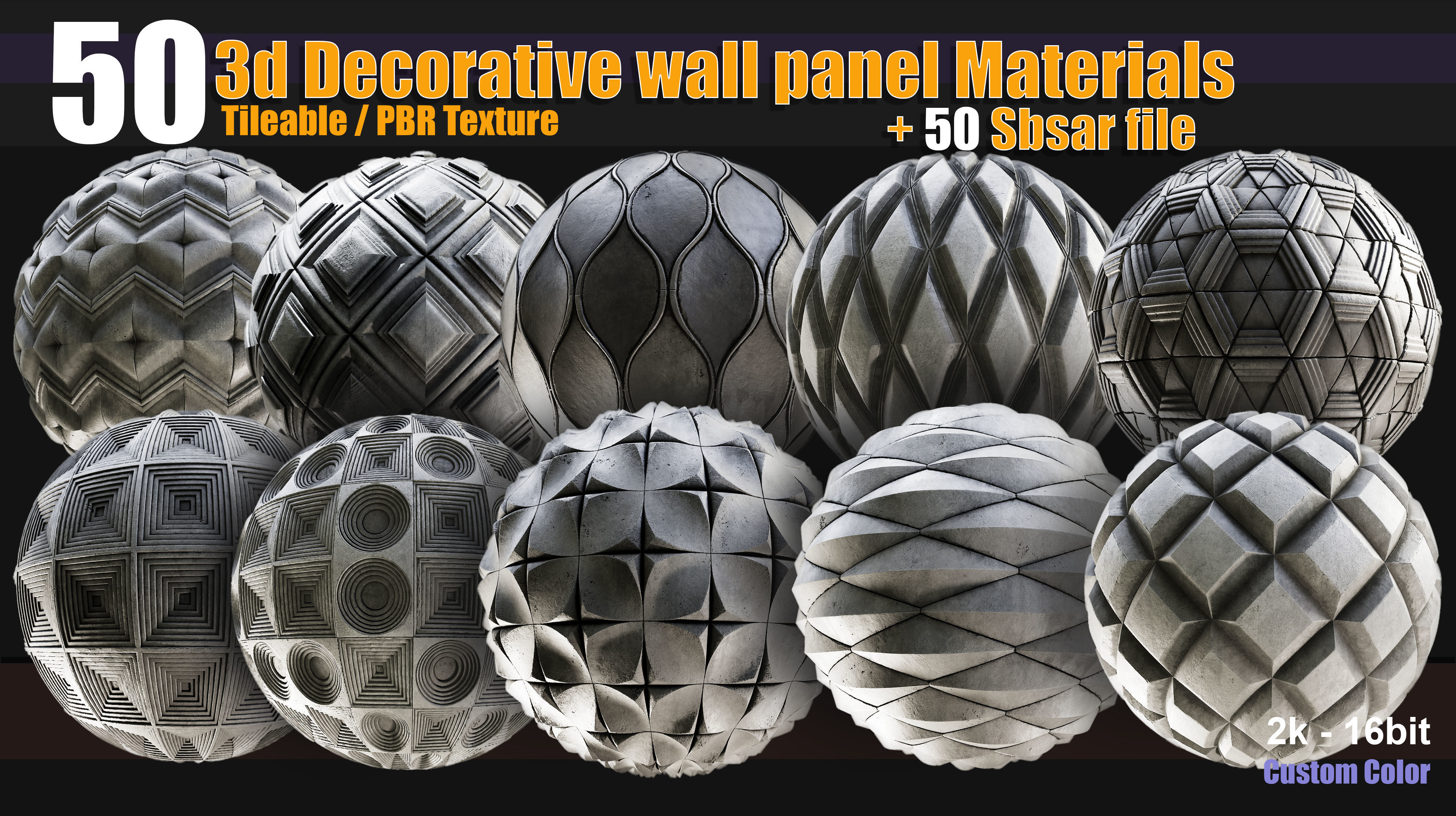 50 3d Decorative wall panel materials Texture | CGTrader