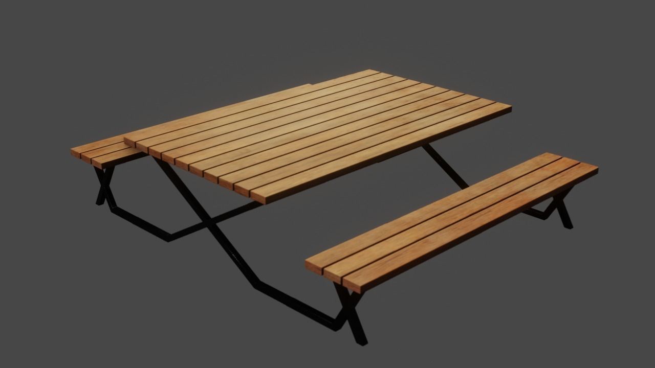 3D model Picnic Table VR / AR / low-poly | CGTrader