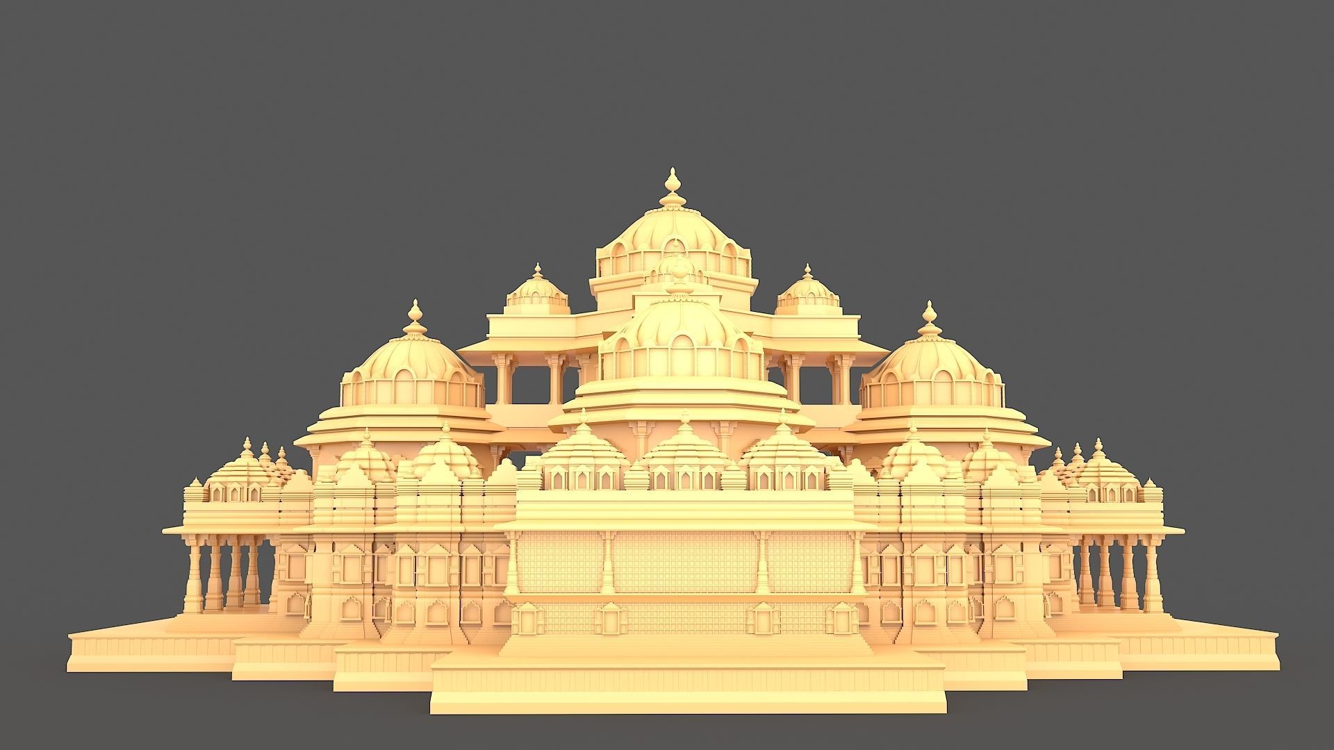 Akshardham Temple 3D model | CGTrader