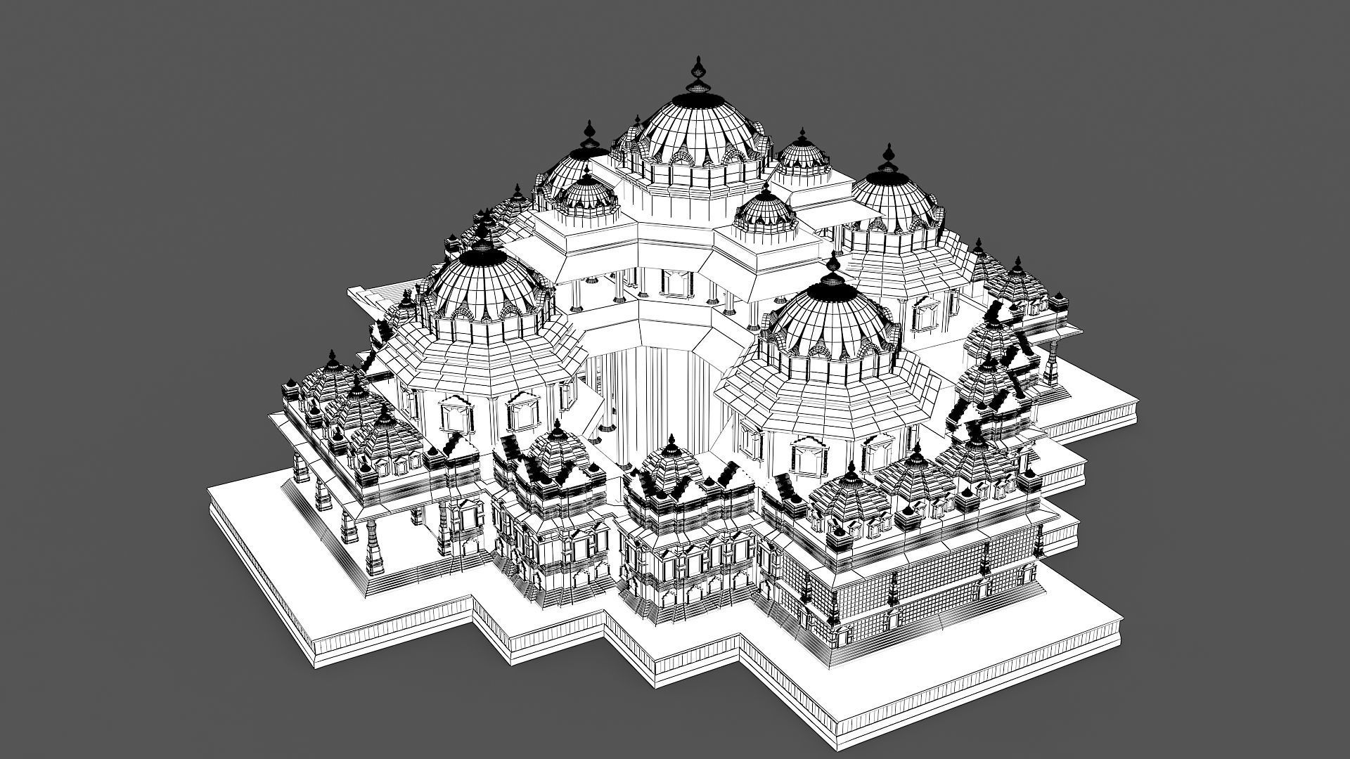 Akshardham Temple 3D model | CGTrader
