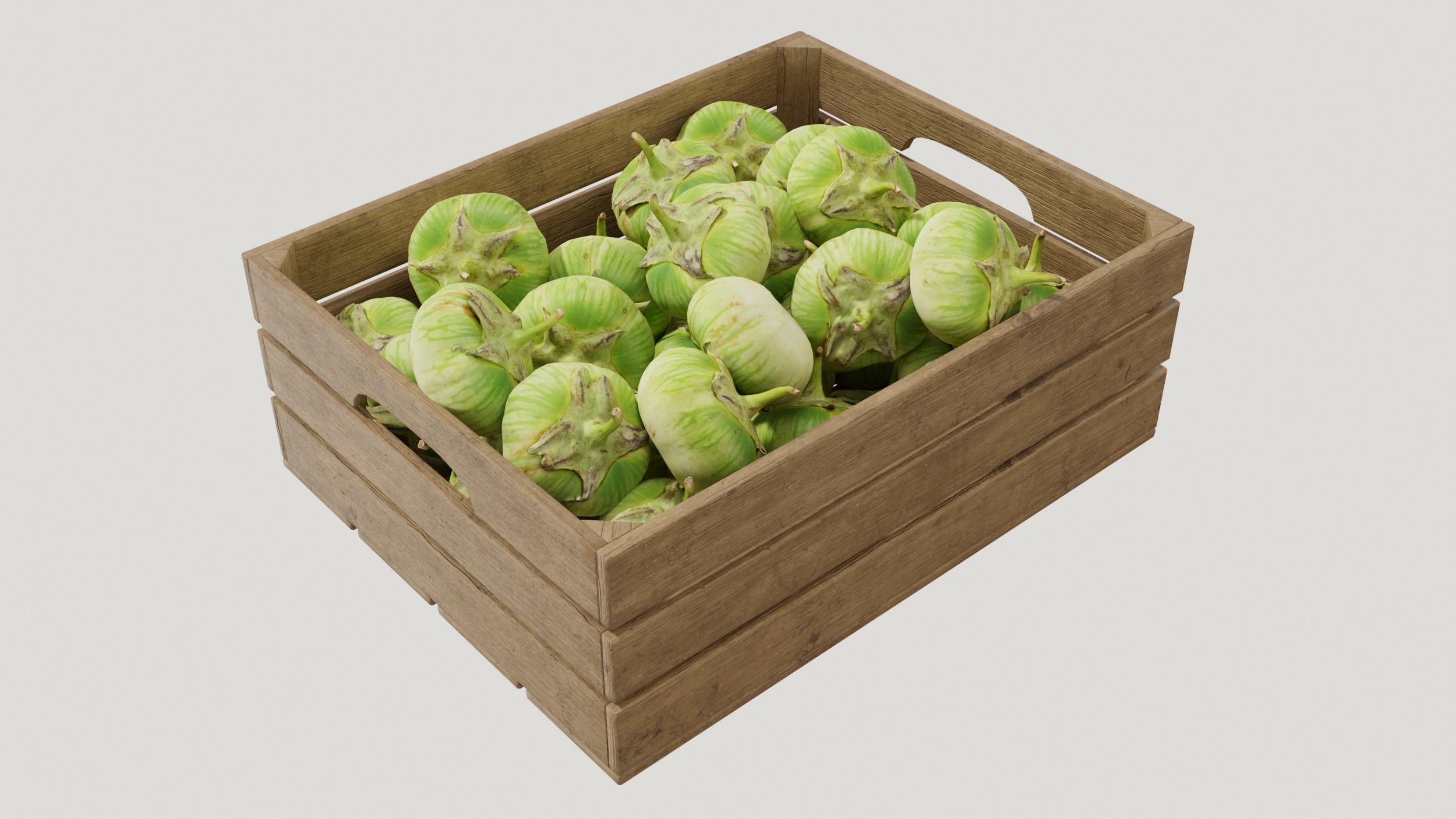 Green Giant Eggplant crates 3D model | CGTrader