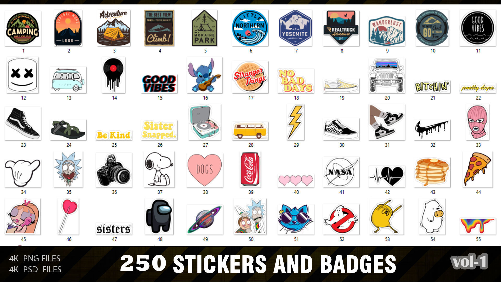 250 4k STICKERS AND BADGES VOL - 8 Texture | CGTrader