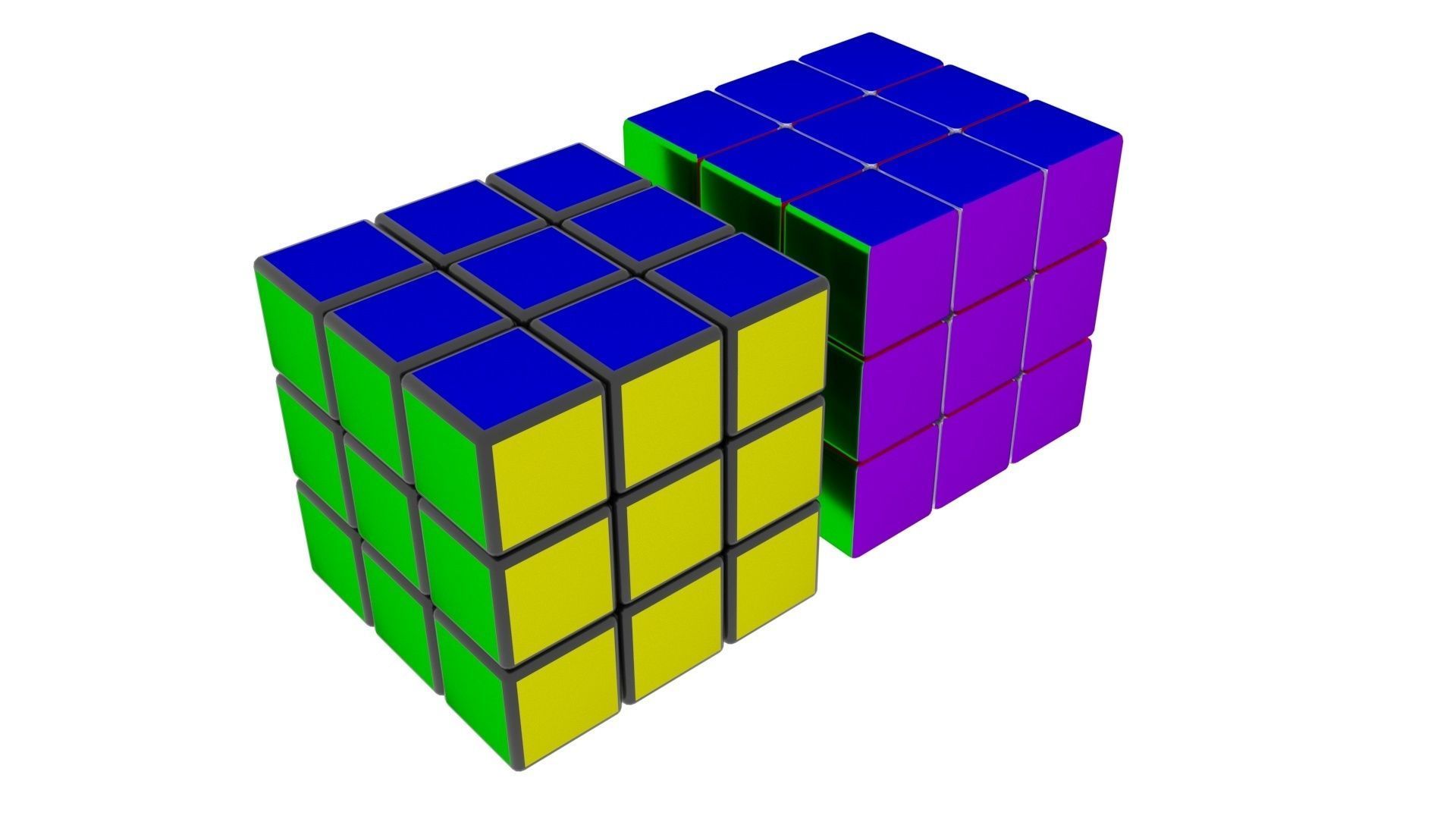 Metallic Rubiks Cube 3D model | CGTrader
