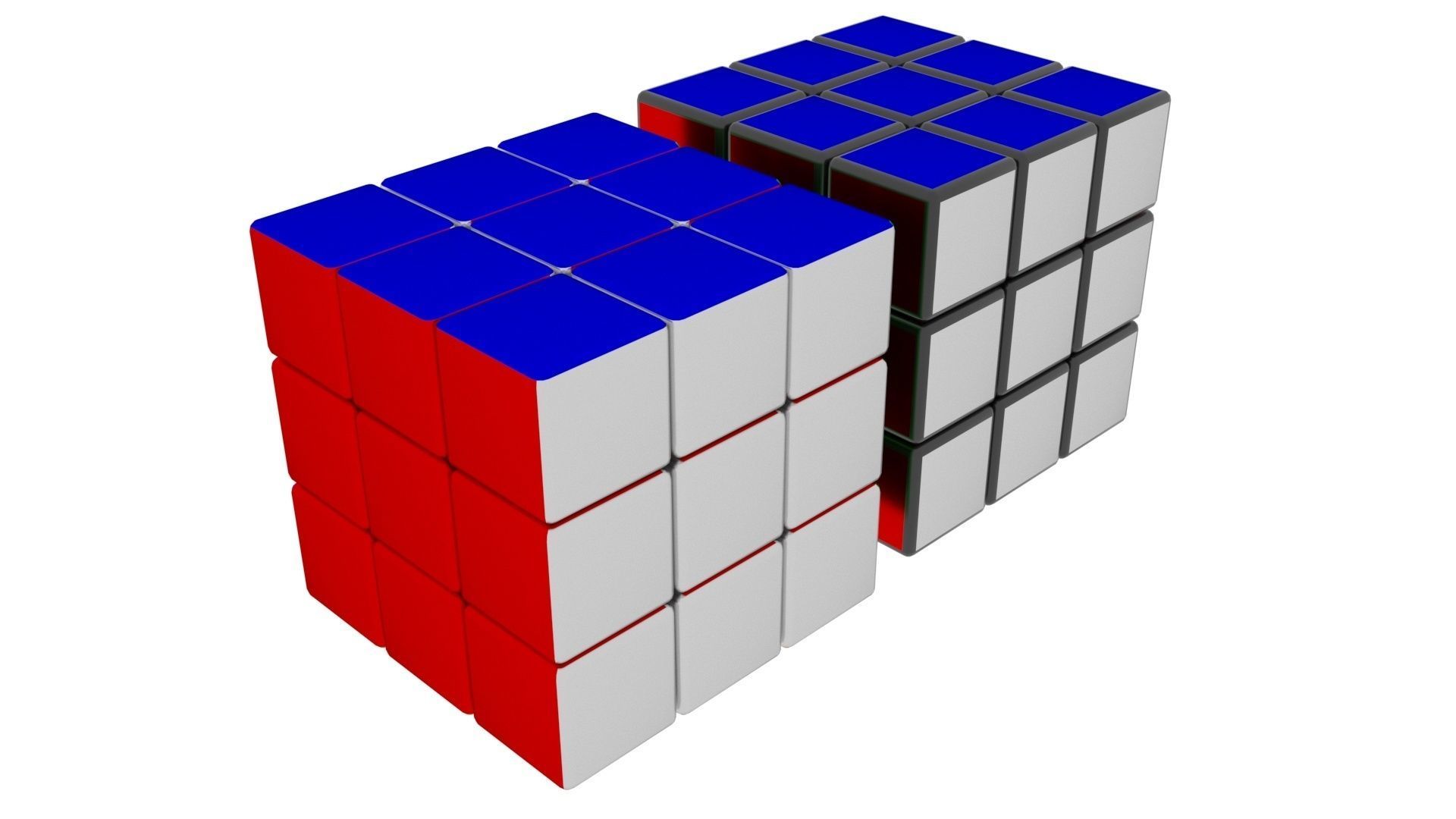 Metallic Rubiks Cube 3D model | CGTrader