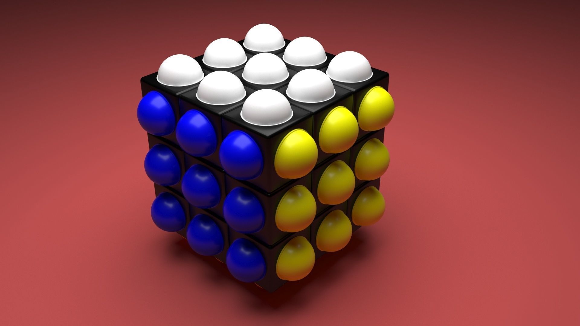 Pop It Rubiks Cube 3D model | CGTrader