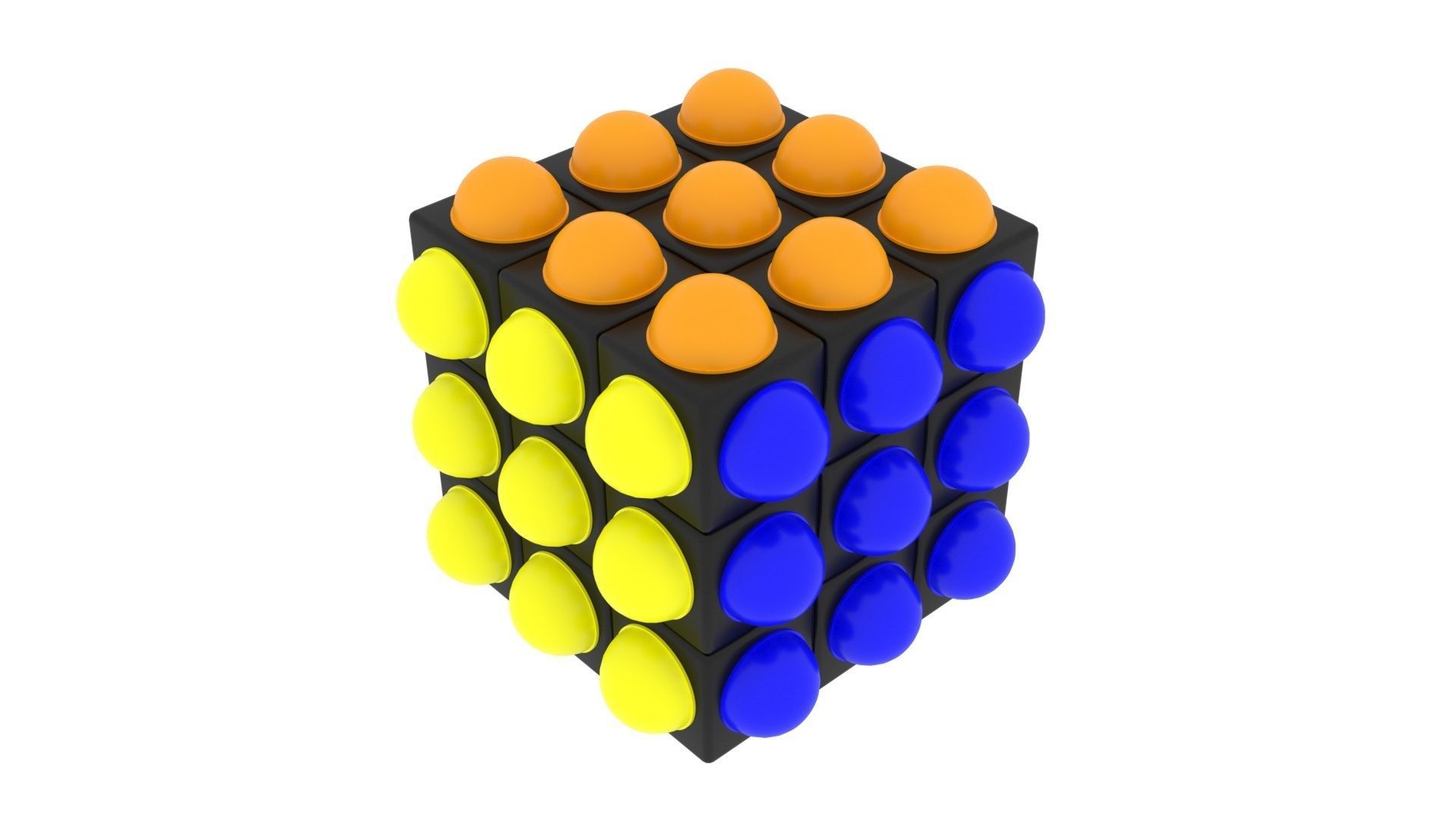 Pop It Rubiks Cube 3D model | CGTrader