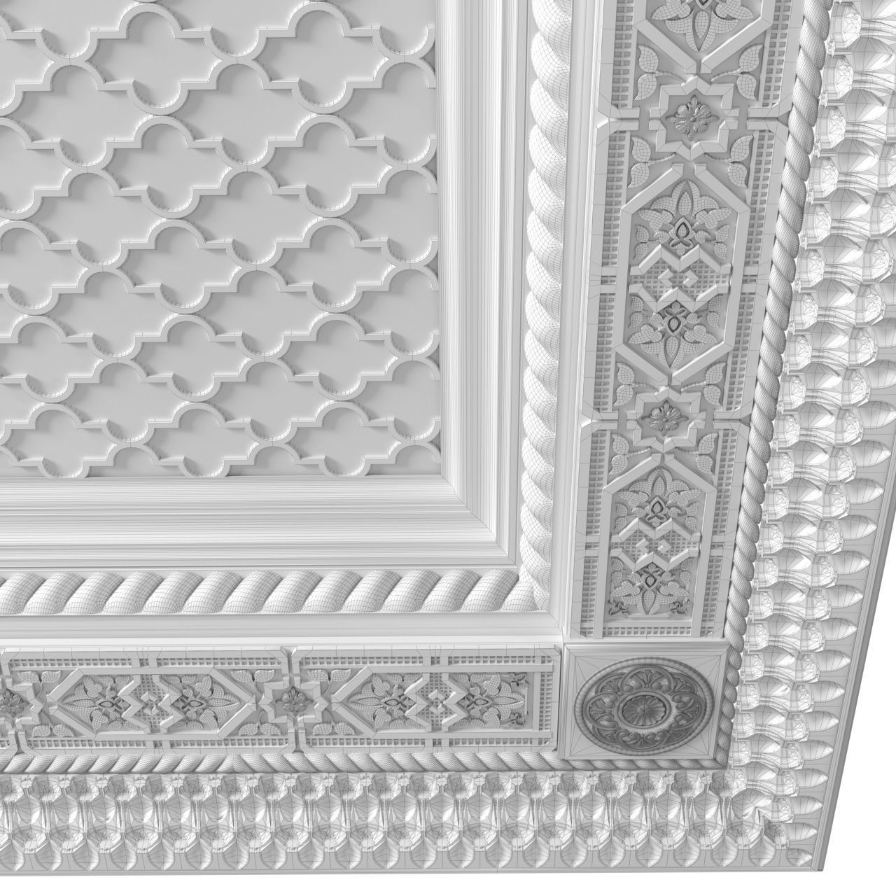 Ceiling in oriental style Arabic eastern decorative ceiling 3D model ...