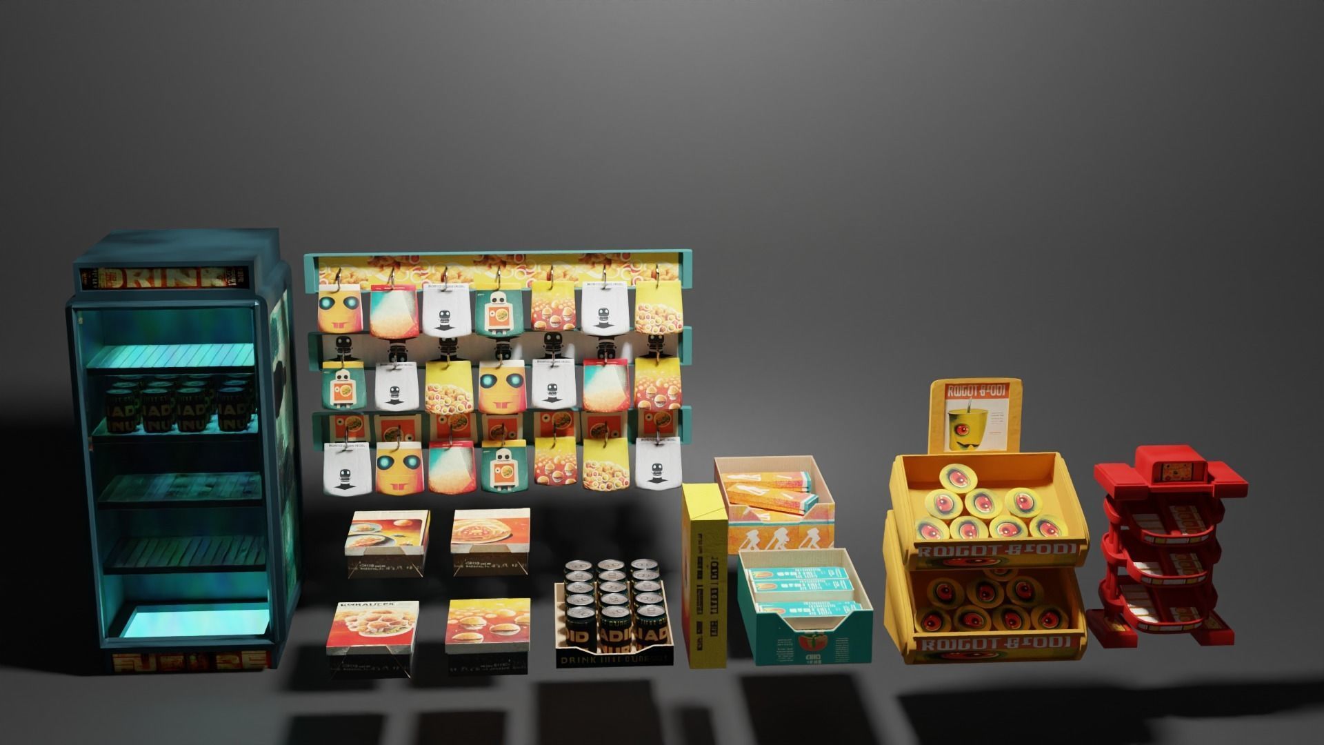 SciFi Foods Pack free 3D model | CGTrader