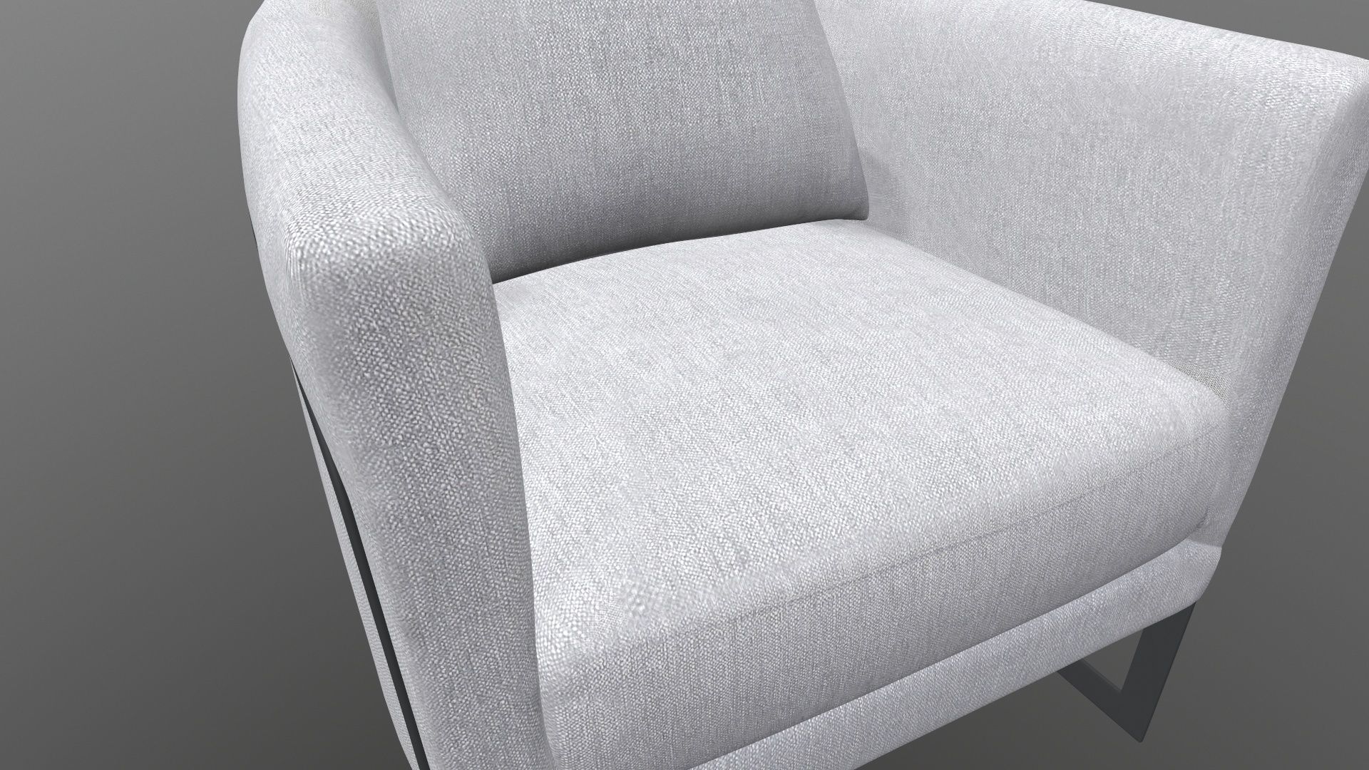 Gray Fabric Chair 3D model | CGTrader