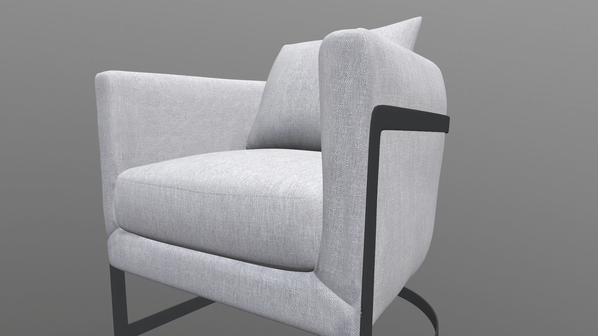 Gray Fabric Chair 3D model | CGTrader