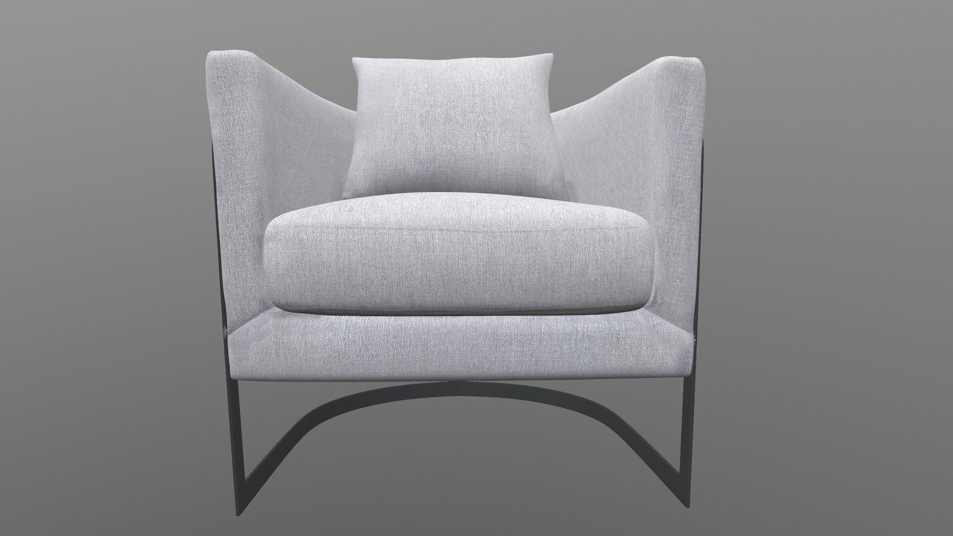 Gray Fabric Chair 3D model | CGTrader