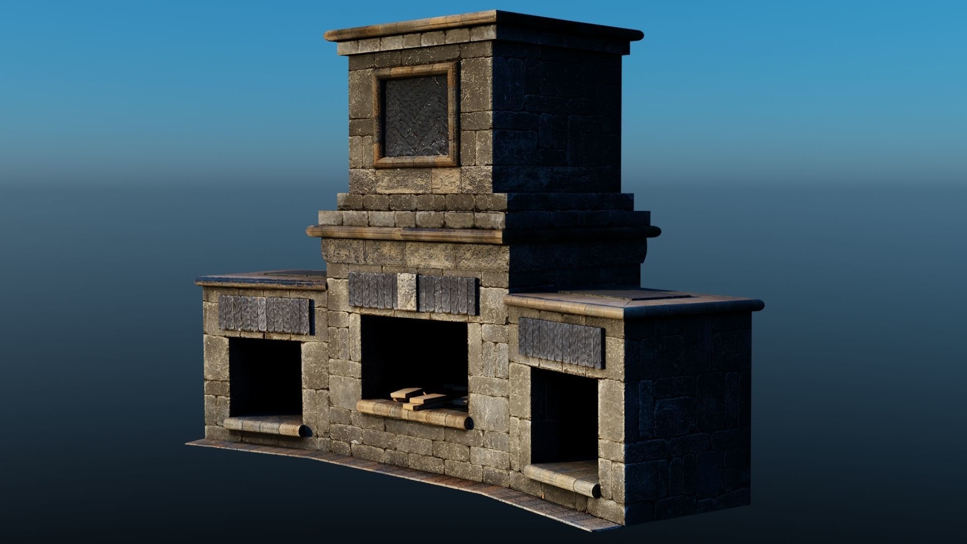 3D model Outdoor Fireplace 1 VR / AR / low-poly | CGTrader