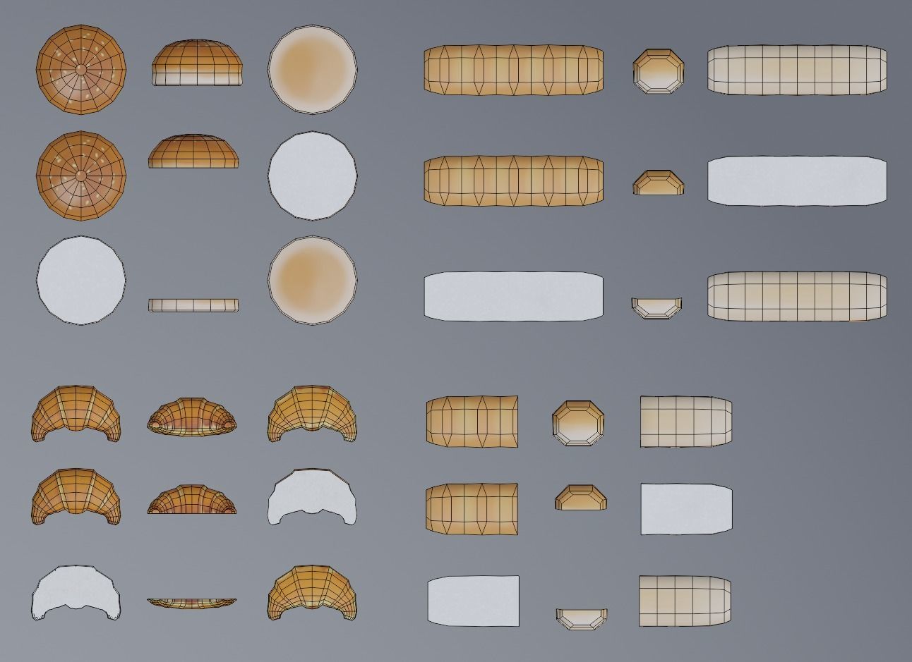 3D model Sandwich create set -Bread and ingredient- VR / AR / low-poly ...