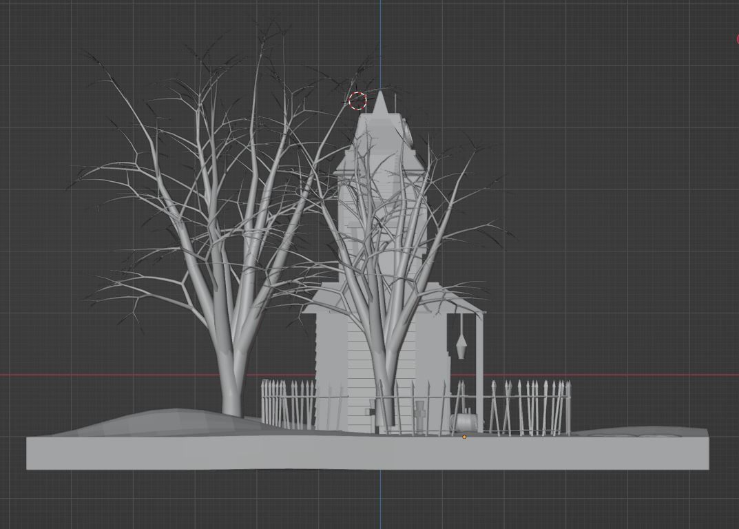 3D model Halloween Haunted House Spooky Low Poly Model 3D model VR / AR ...